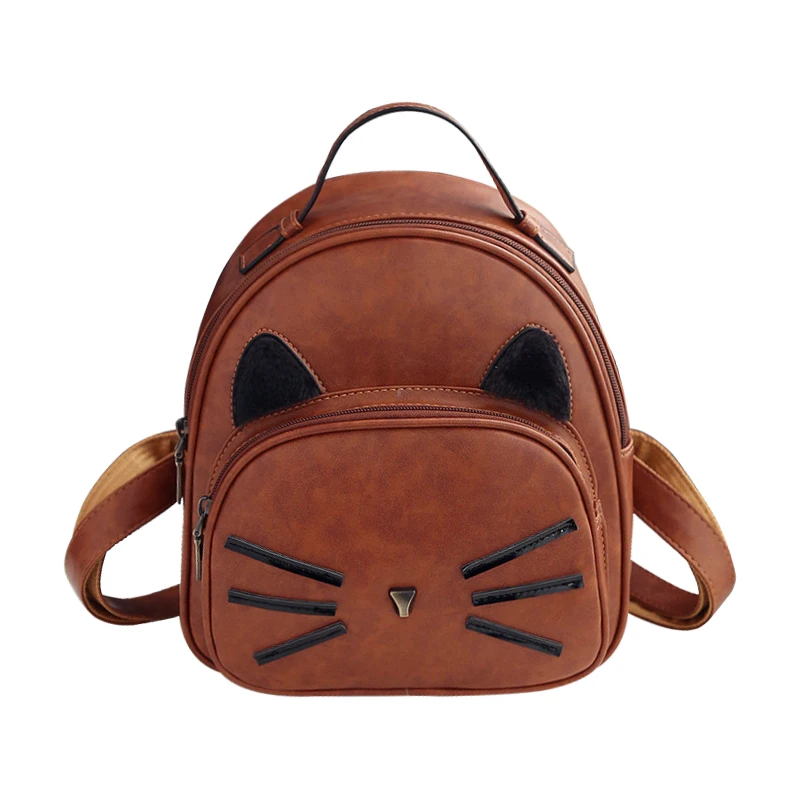 Cute Cat Ear Backpack Black Preppy Style School Backpacks for Teenage ...