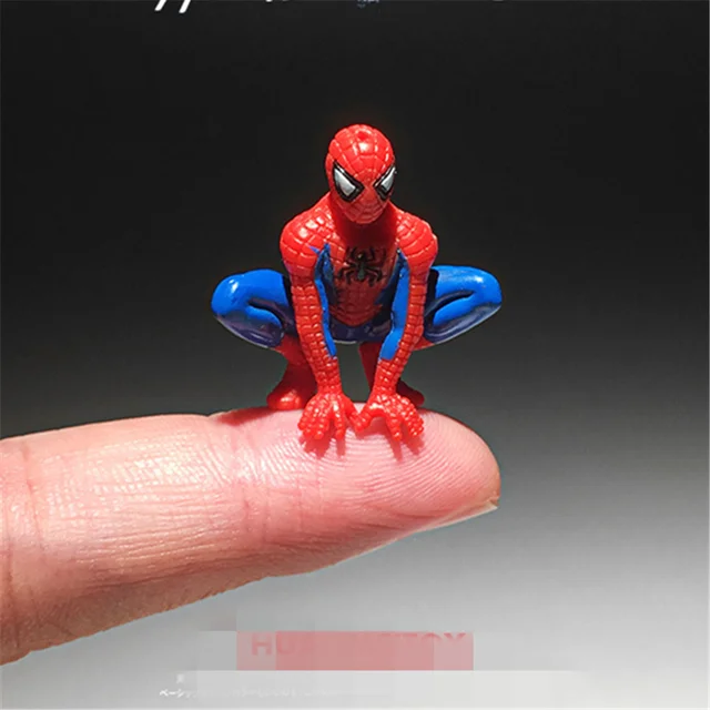 60pcs/lot 2.5cm very small spider man PVC Figurine Figure spider man ...