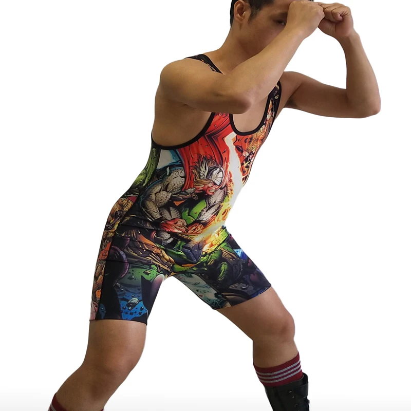 The Incredible Fighting Hulk Wrestling Singlet Wear Uniform ...