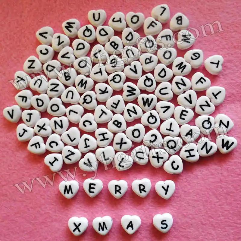 300-PCS-LOT-Resina-letras-do-cora-o-cora-o-Lacing-contas-alfabeto-Craft ...