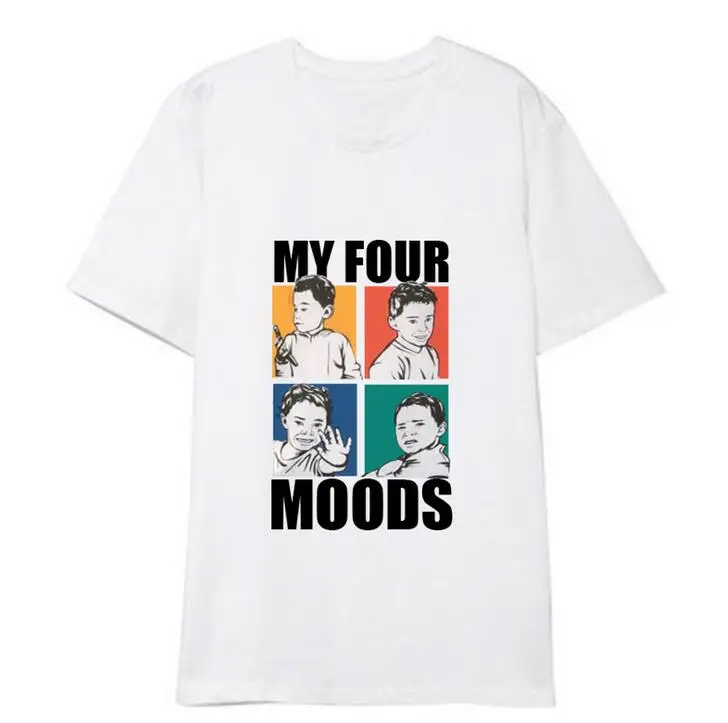 New Arrival Gavin My Four Moods Expression Same Printing Funny T Shirt