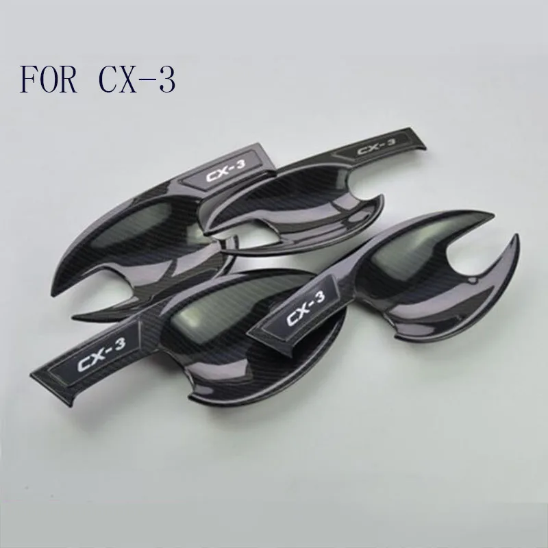 Fit For Mazda Cx-3 Cx 3 2015-2018 Abs Chrome Carbon Fiber Outside Door ...
