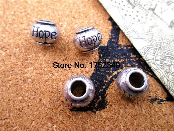 15pcs-Hope-Beads-Antique-Tibetan-silver-Tone-hope-beads-Beadwork-Charms ...