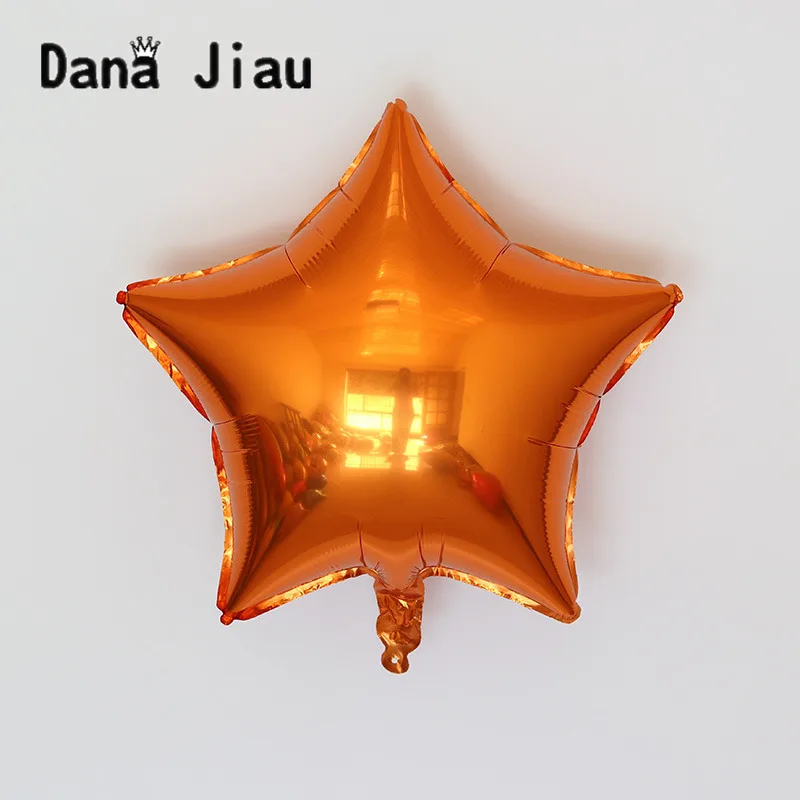 18inch Orange Color Pentagram Shaped Foil Balloon Wedding Birthday ...