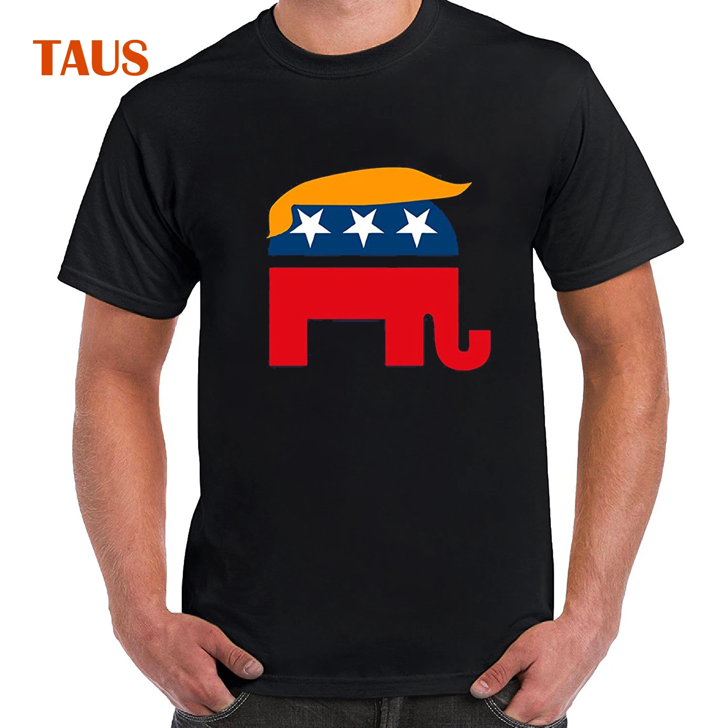 GOP Donald trump Republican Elephant Shirt Short Sleeves T Shirts Mens ...
