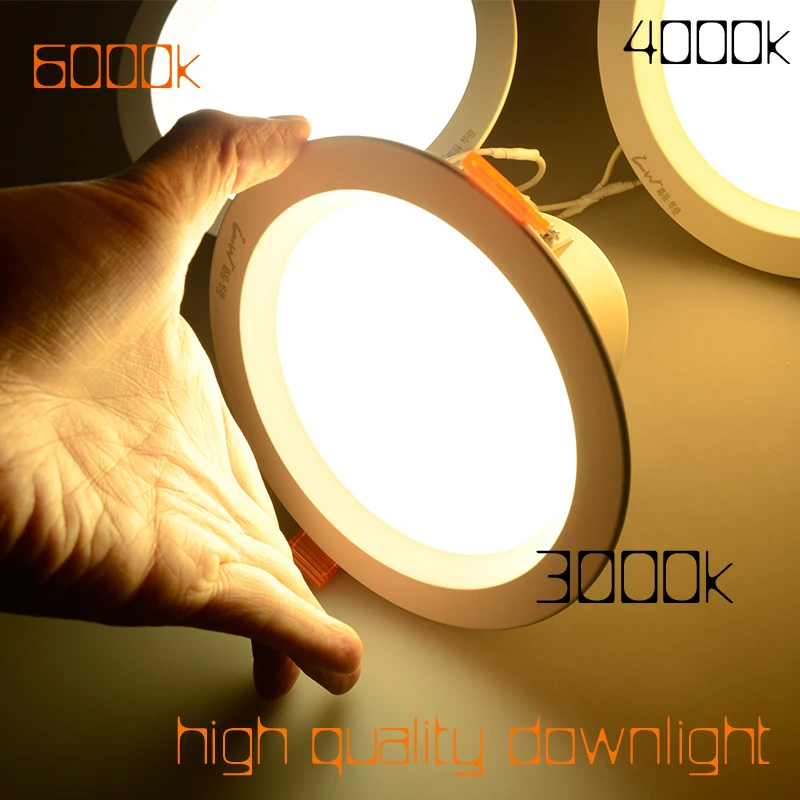 LED Recessed Downlight 6w 9w 12w 18w AC220v CRI 85 4inch 6 inch High ...
