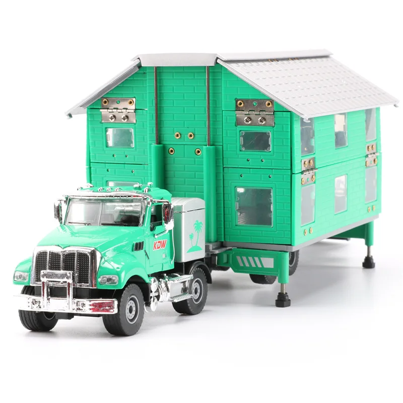 KDW 1:50 Double Layer Transformation Touring Car Toy Alloy Caravan ...