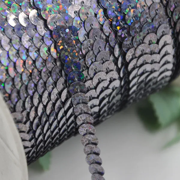 10y Gray Color Beautiful Sequin Ribbon Trim Craft Sewing Trimming F09 ...