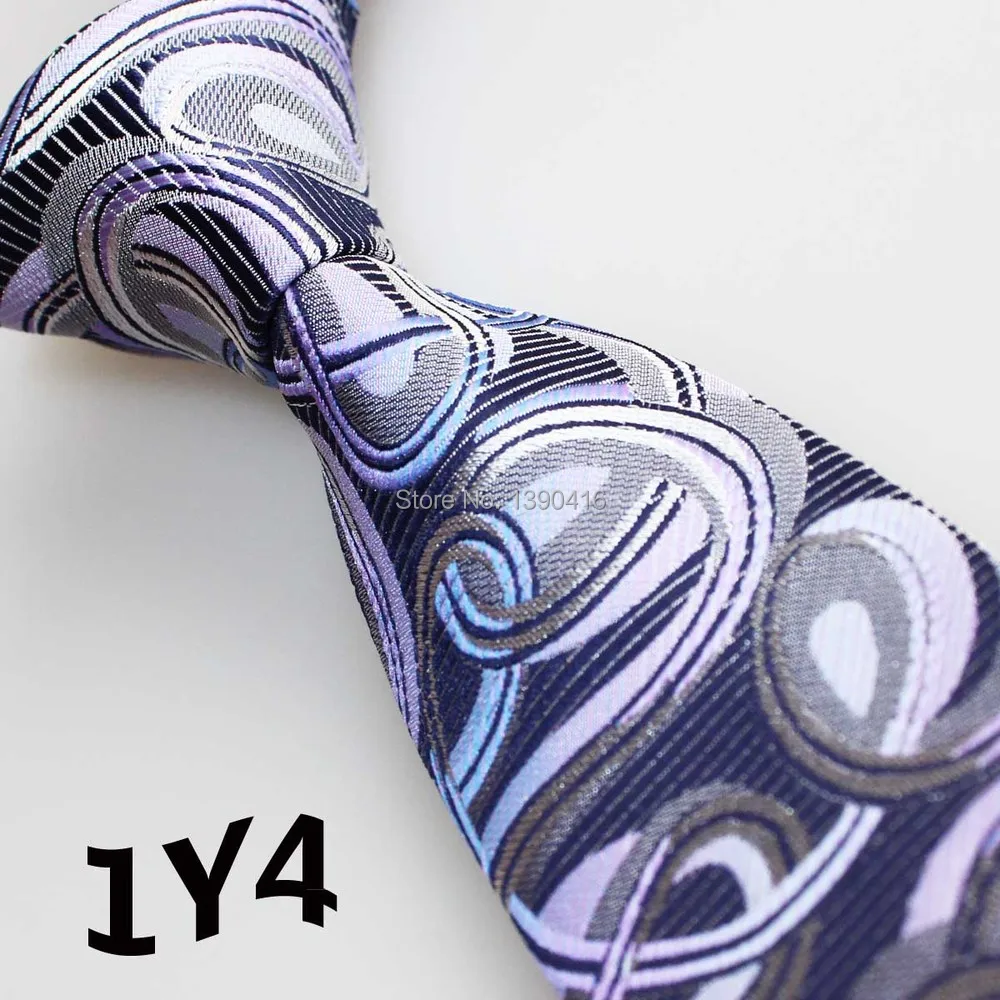 2018 Latest Style Corbata Men Purple/Lilac/White Paisley Design Gift ...