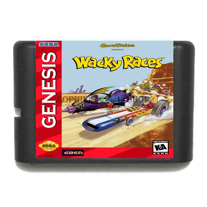 Wacky Races 16 bit cartão de jogo MD para Sega 16bit jogador do jogo ...