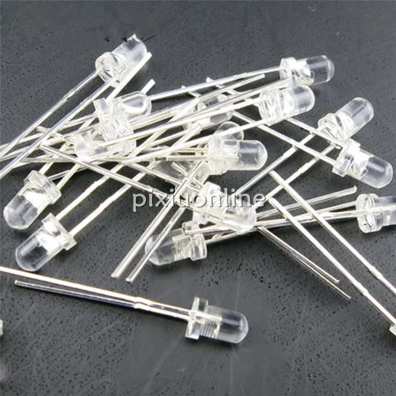 15pcs/lot J063 Luminous Diode White Blue Red Colors 5mm High Brightness ...