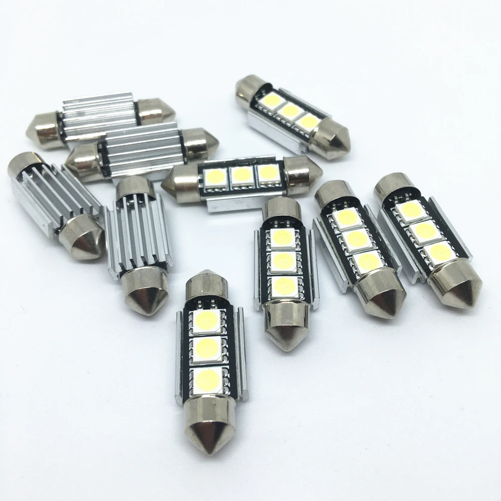 Lâmpada LED para interior do carro, 36mm, 39mm, 41mm, smd 5050, branco ...
