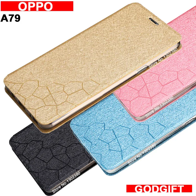 Godt Oppo A79 Case Leather Luxury Water Cube Pu Flip Case For Oppo A