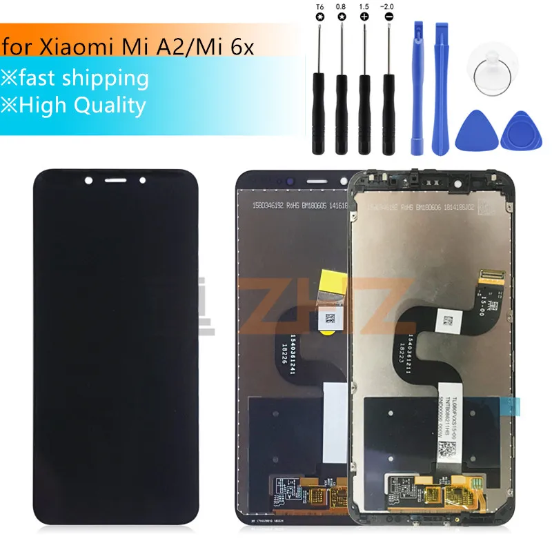 Pantalla LCD para Xiaomi Mi A2, montaje de digitalizador con pantalla táctil para Xiaomi Mi 6X ...