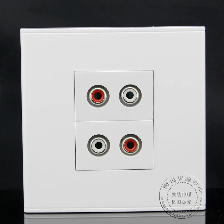 86MM Wall Face Plate 2 Ports AV Audio Video Outlet Socket Assorted ...