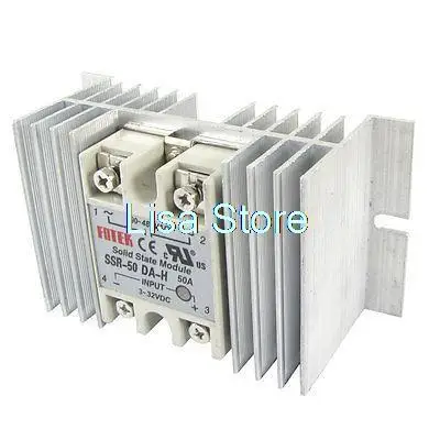 SSR-50 DA-H Single Phase Solid State Relay SSR 50A 3-32V DC 90-480V AC ...