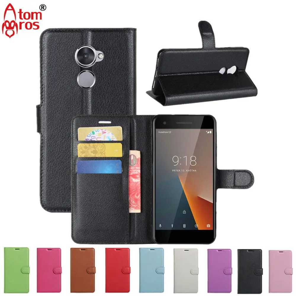 Luxury Flip Leather Case For Vodafone Smart V8 Cover Wallet Kickstand ...