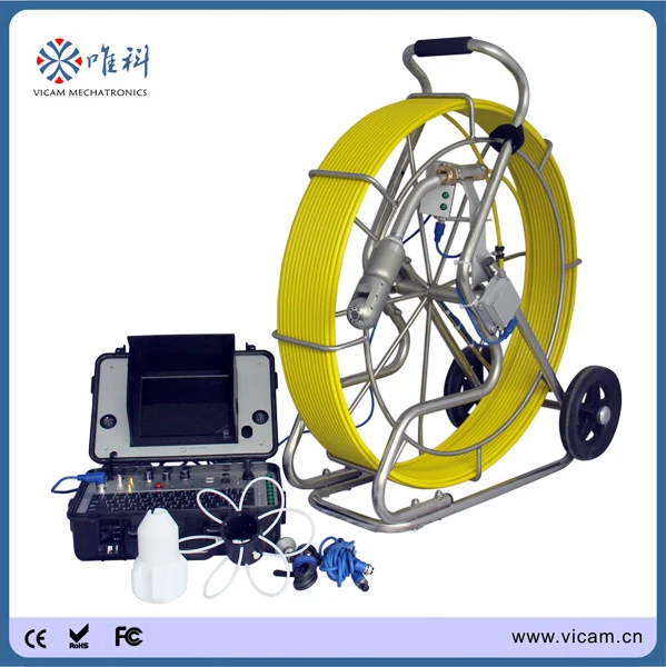 Heavy Duty 100 Meters Rod Cable Pipe Sewer Inspection Camera Cctv Drain ...