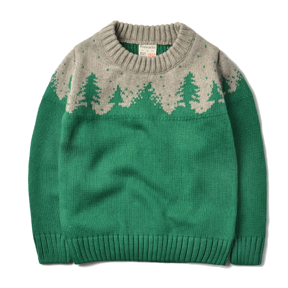 YY 07849 Autumn Winter Trees Pattern Kids Sweater Boys Girls Sweater ...