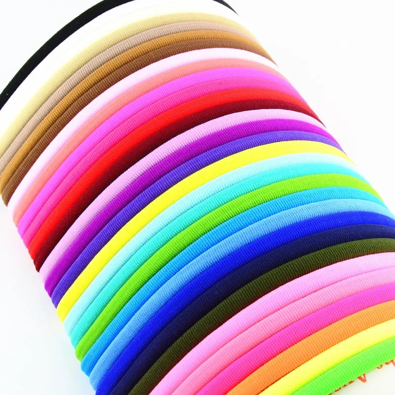 40pcs/lot U Pick Bulk Tan Nude Skinny Nylon Headband Spandex Hair Band ...