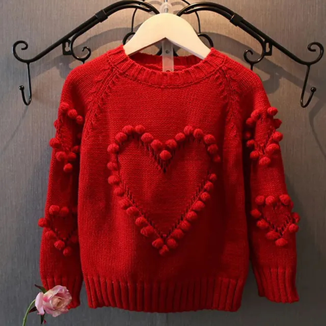 Baby Girls Sweaters 2018 New Arrival kids Long sleeved Red sweet cute ...