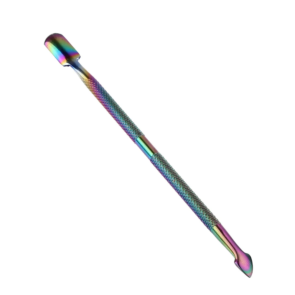 1Pc Stainless Steel Cuticle Pushers Women Lady Rainbow Double End ...