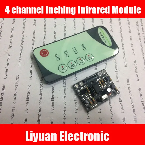 3pcs 4 Channel Inching Infrared Module / 5 Button Remote Control/ Ir ...