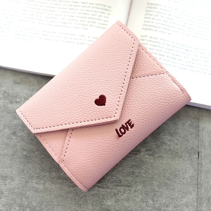 Wallet Women Small Fashion Leather Pink Female Purse Women Clutch ...