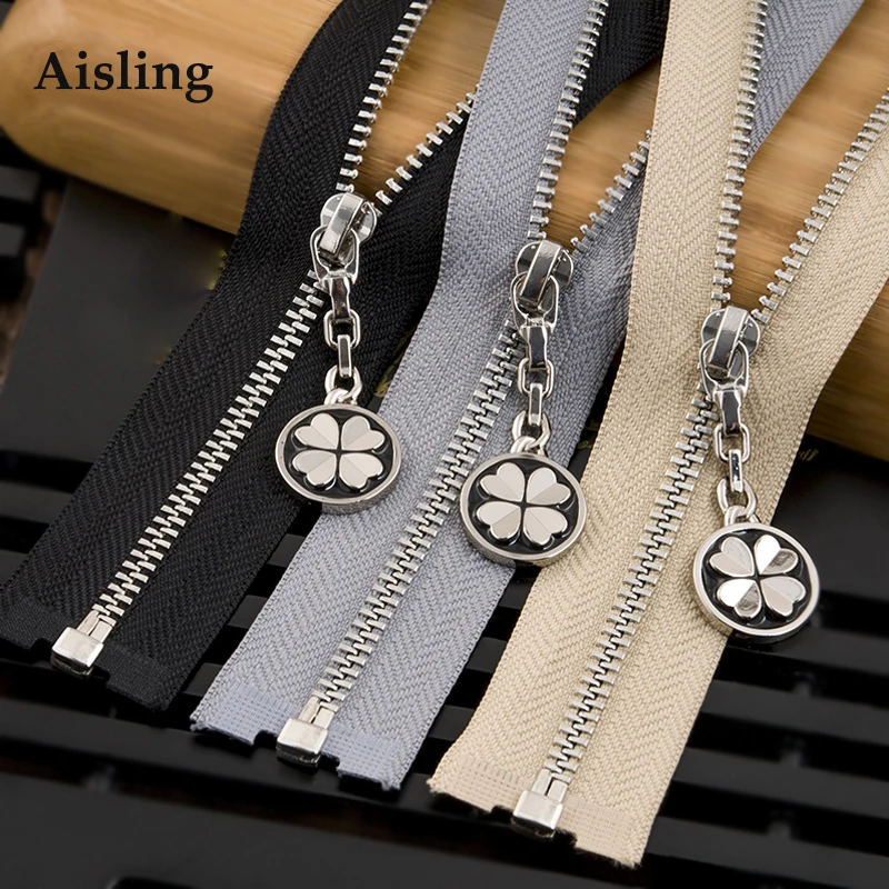 Aisling 40cm 70cm Silver Tooth Metal Zipper For Sewing Zip Garment ...