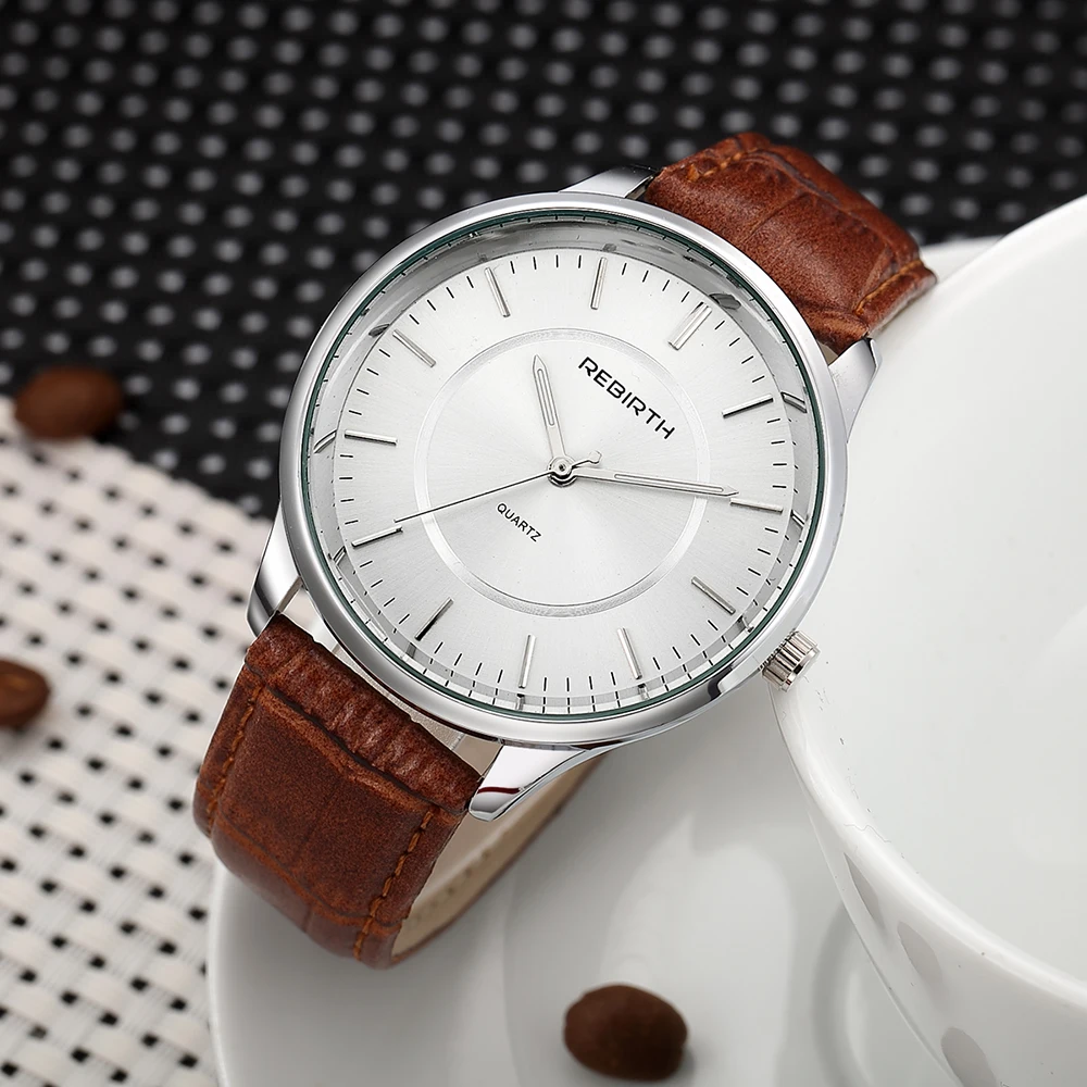 REBIRTH Casual Business Lady Quartz Watch Waterproof Watch Rotary Dial ...