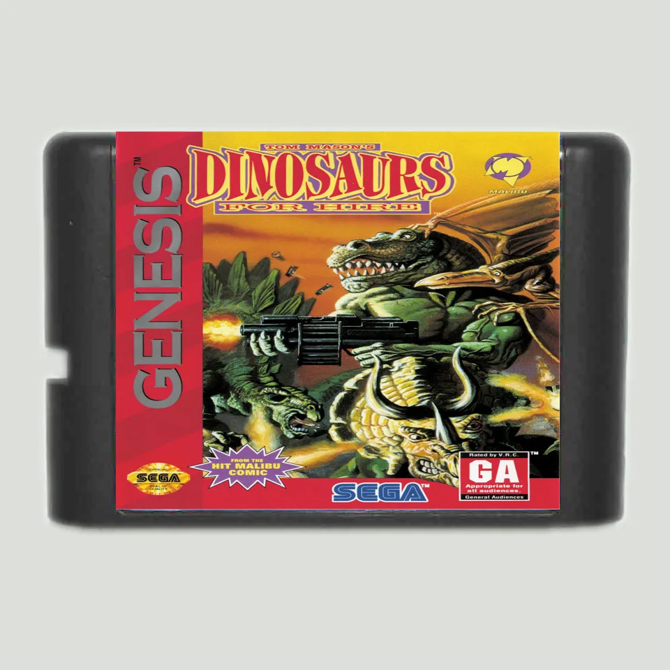 Dinosaurs For Hire Ntsc-usa 16 Bit Md Game Card For Sega Mega Drive For ...