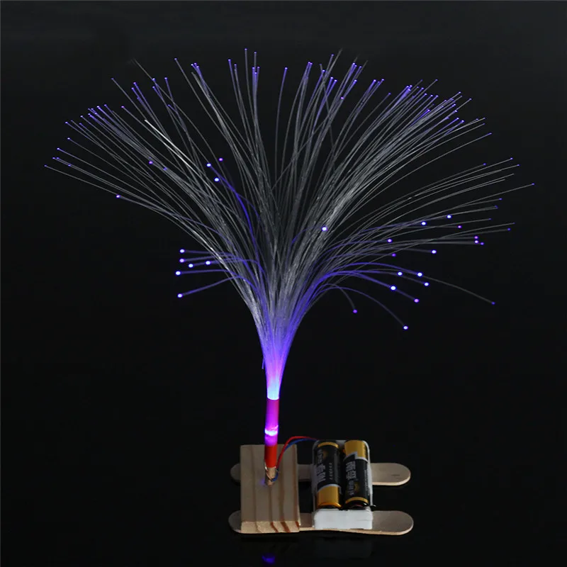 Electronic DIY Kit Multicolors Changing LED Optic Fiber Light Lamp ...