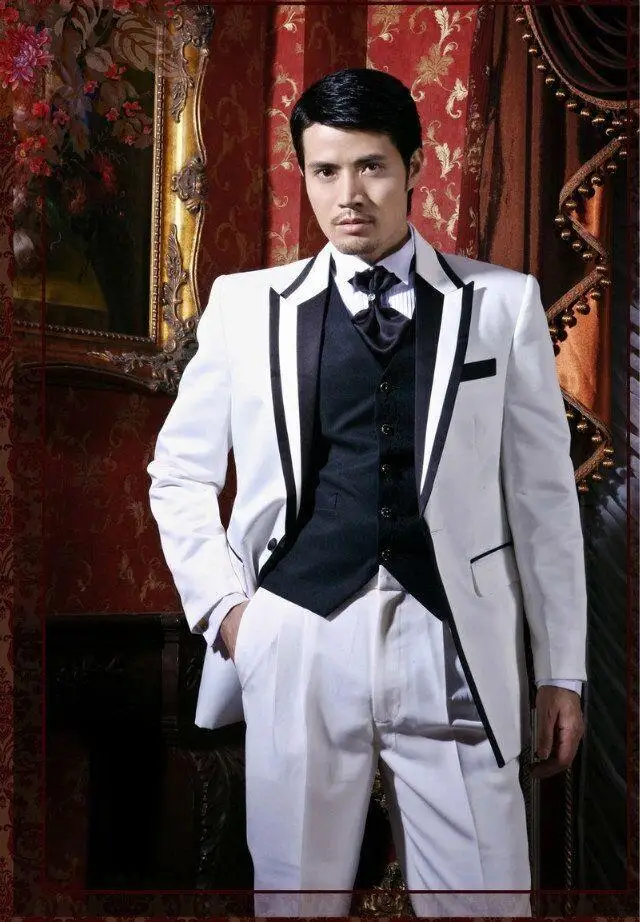Latest Design Mens Dinner Party Prom Suits Groom Tuxedos Groomsmen ...