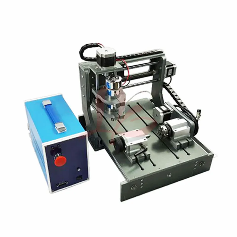 4 Axis Mini Cnc Drilling Machine Cnc 2030 Pcb Milling Machine With 300w Spindle Rotary Axis For