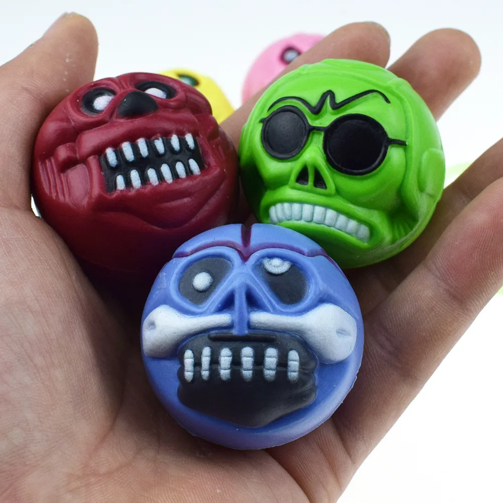 3pcs face shape rubber elastic ball 45MM Grimace bouncing ball ...
