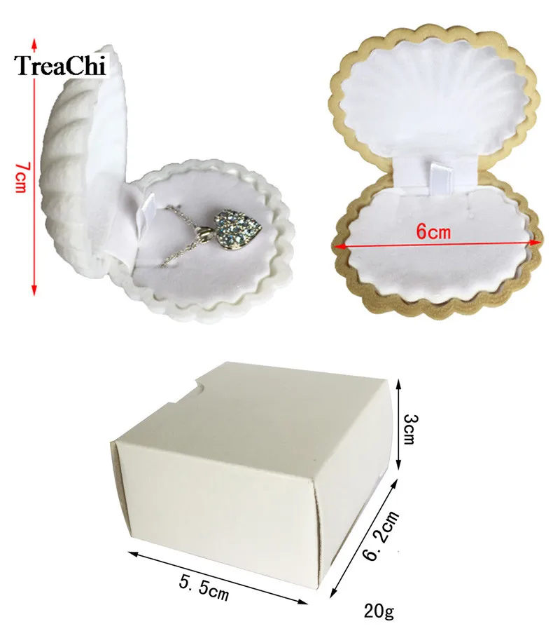 Clam Shell Jewelry Box with Velvet Cover - Life Changing Products