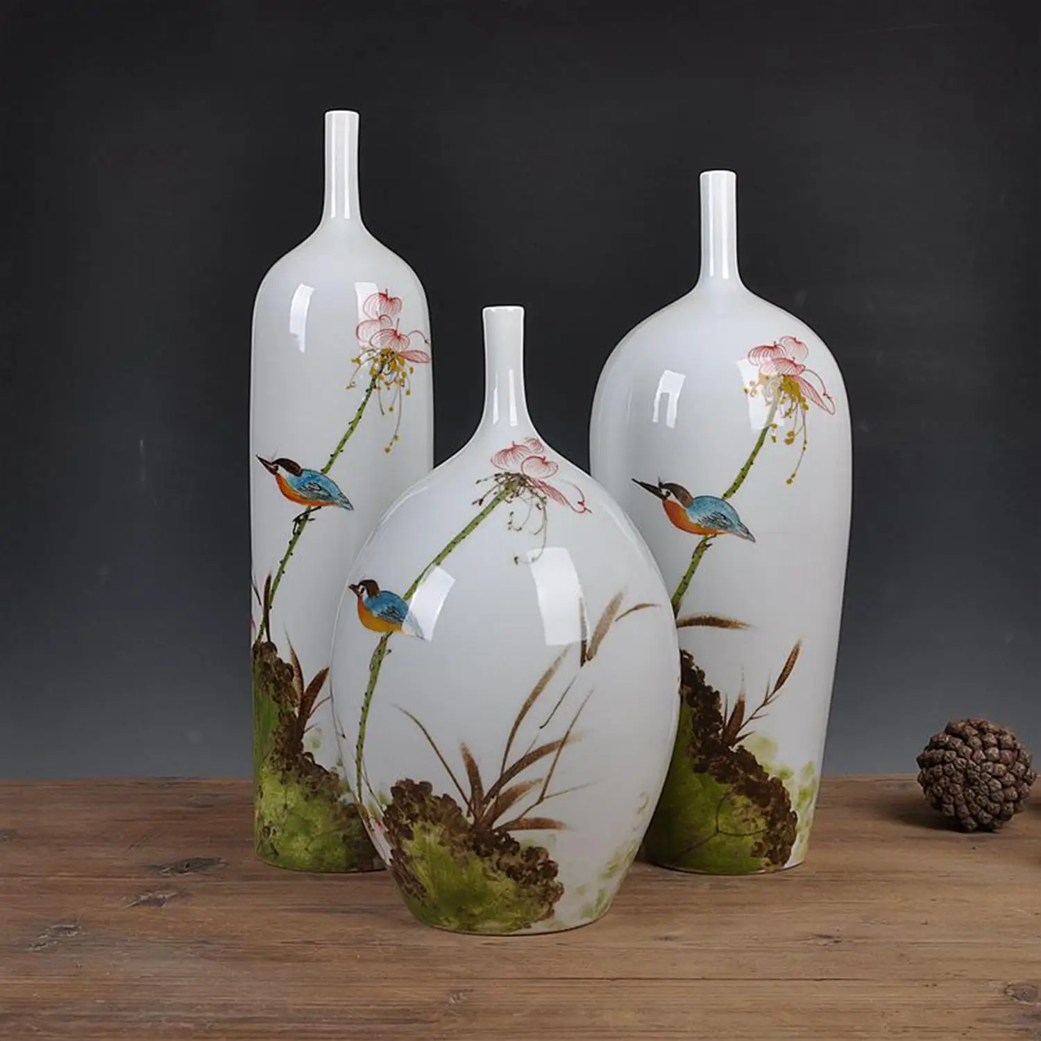 Hand Mandarin Duck Three Chinese style Hotel Office decorate Ceramic ...