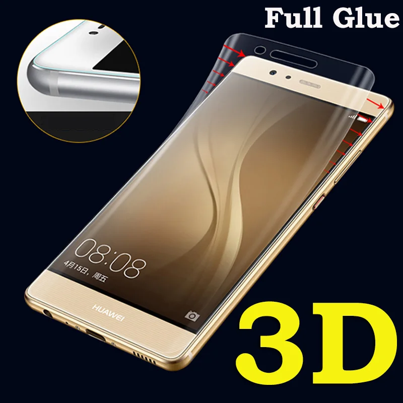 Protector de pantalla de cubierta completa 3D para Huawei P10 Plus P9 Plus Mate 9 Pro P8 Lite ...