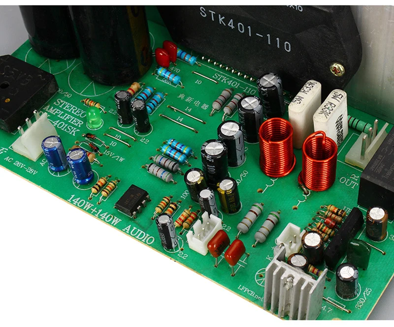 Lusya STK401 аудио усилитель плата HIFI 2,0 канал 140 Вт* 2 усилитель ...