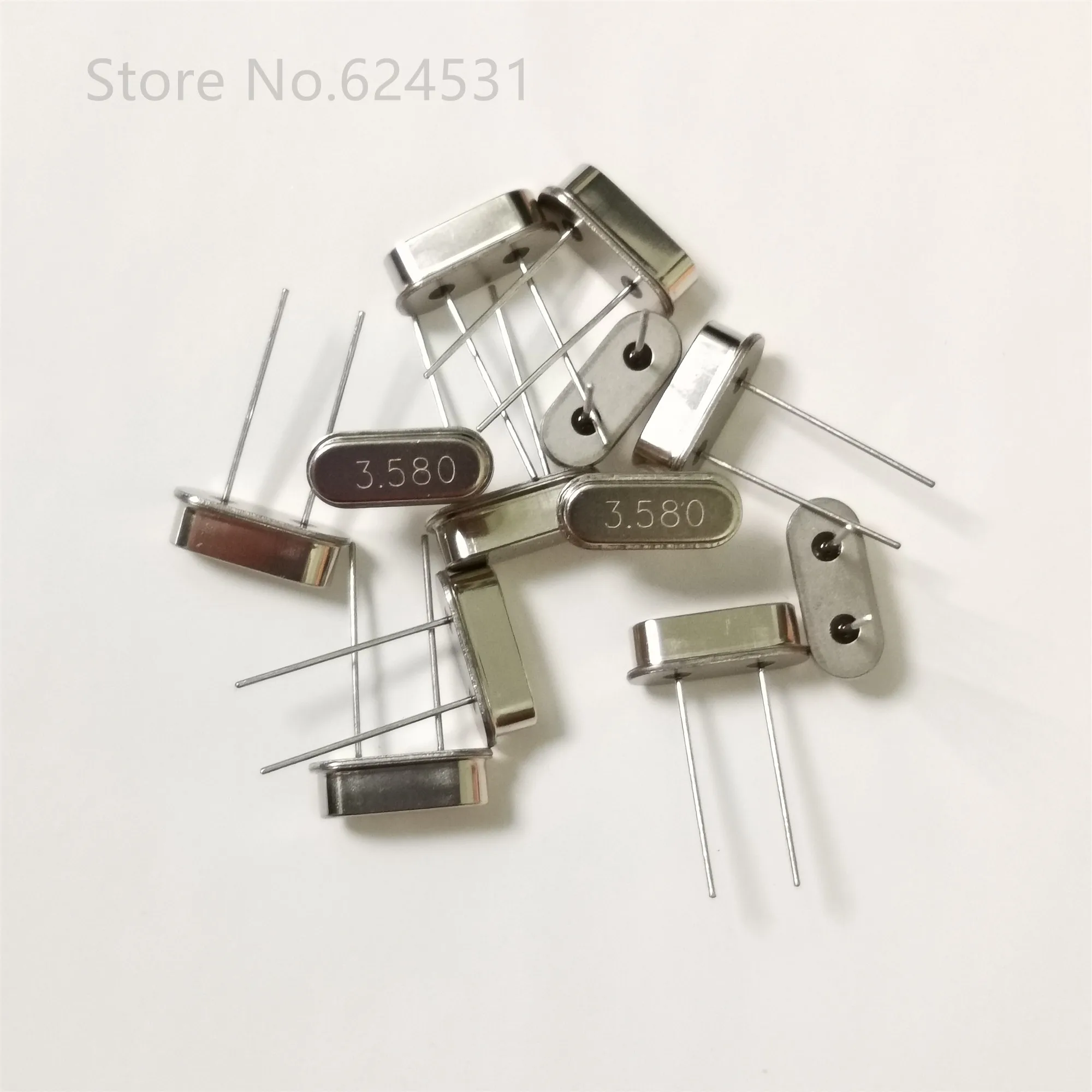 10pcs In-line passive crystal oscillator 3.58M 3.580MHZ 49S 3.58MHZ HC ...