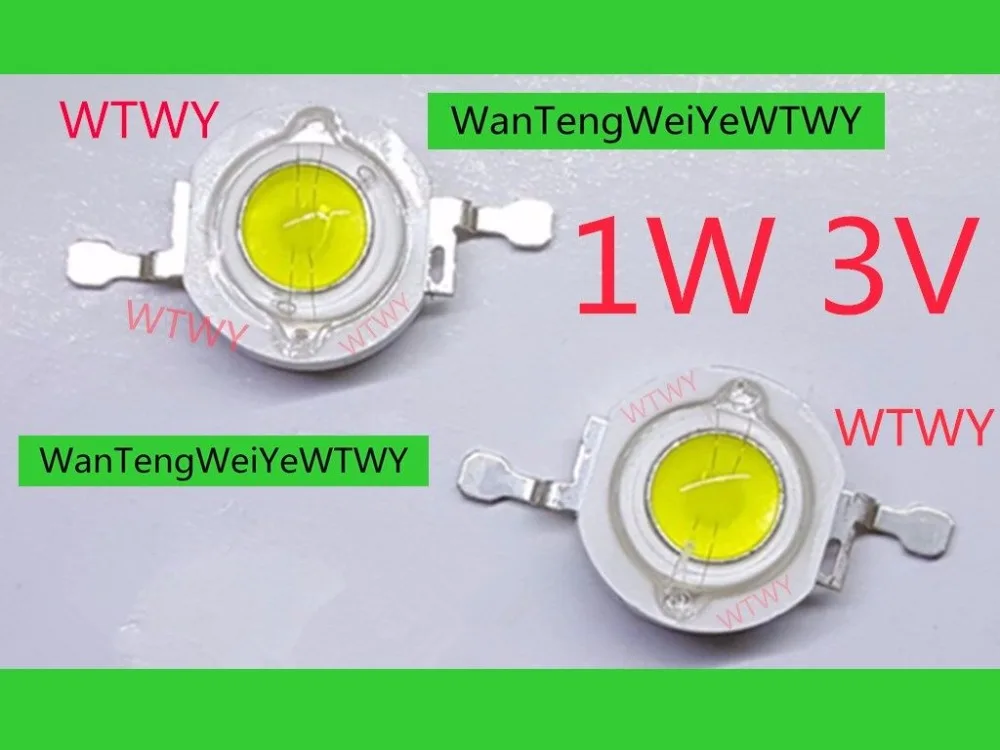 20pcs Original Led High Power 1w 3v Cool White 6000-6500k 100-120lm ...