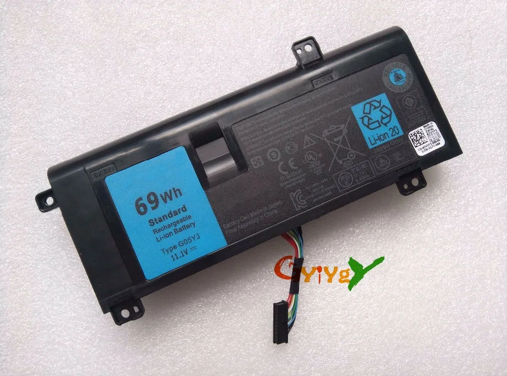 69Wh G05YJ Laptop Battery For DELL Alienware 14 A14 M14X R3 R4 ALW14D ...
