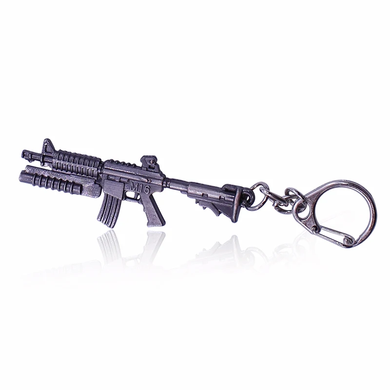 Hip Hop Simulation Weapon Model Keychain Male Mini M4A1 AK47 Gun Key ...