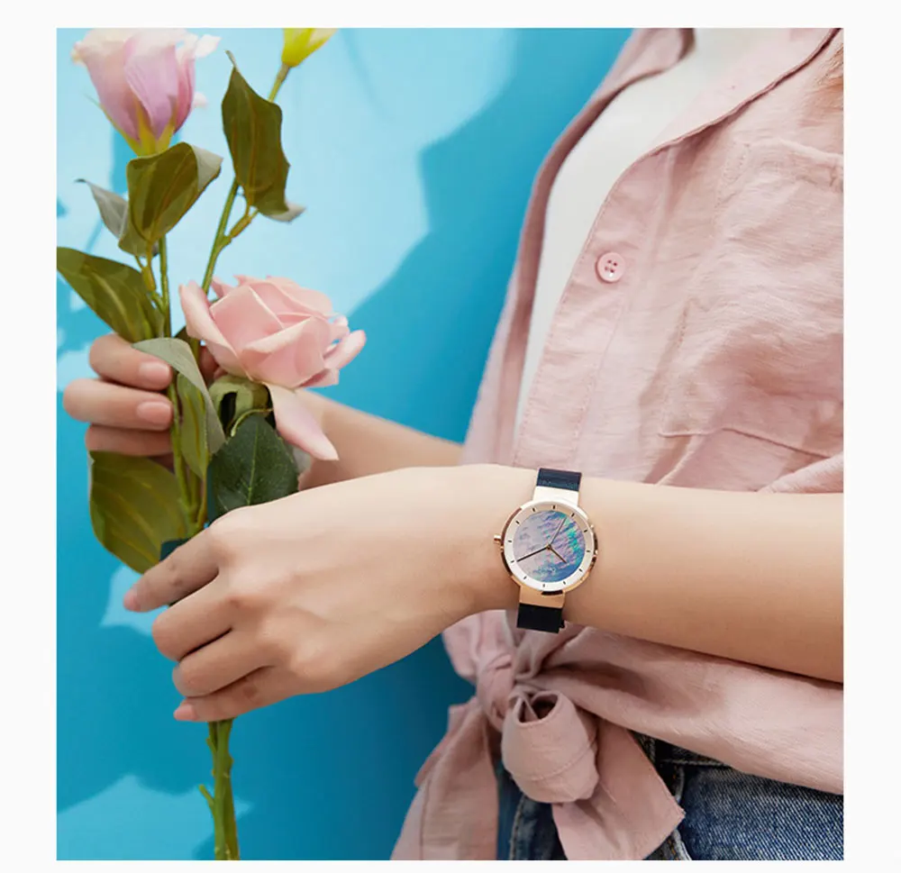 Bestdon, звездное небо, женские часы, розовое золото, нержавеющая сталь, водонепроницаемые ...