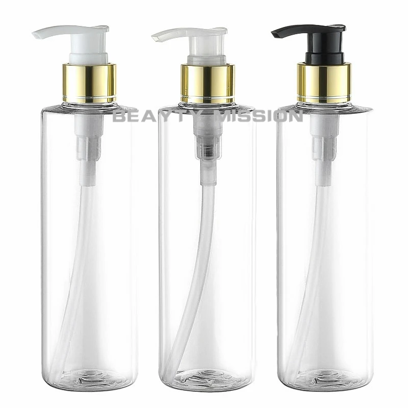 24-X-250ml-empty-clear-cosmetic-body-lotion-container-with-aluminum ...