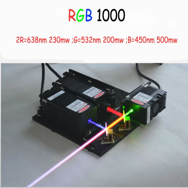 Free Shipping 1000mW RGB White Laser Module Beam Combined(2R=638nm ...