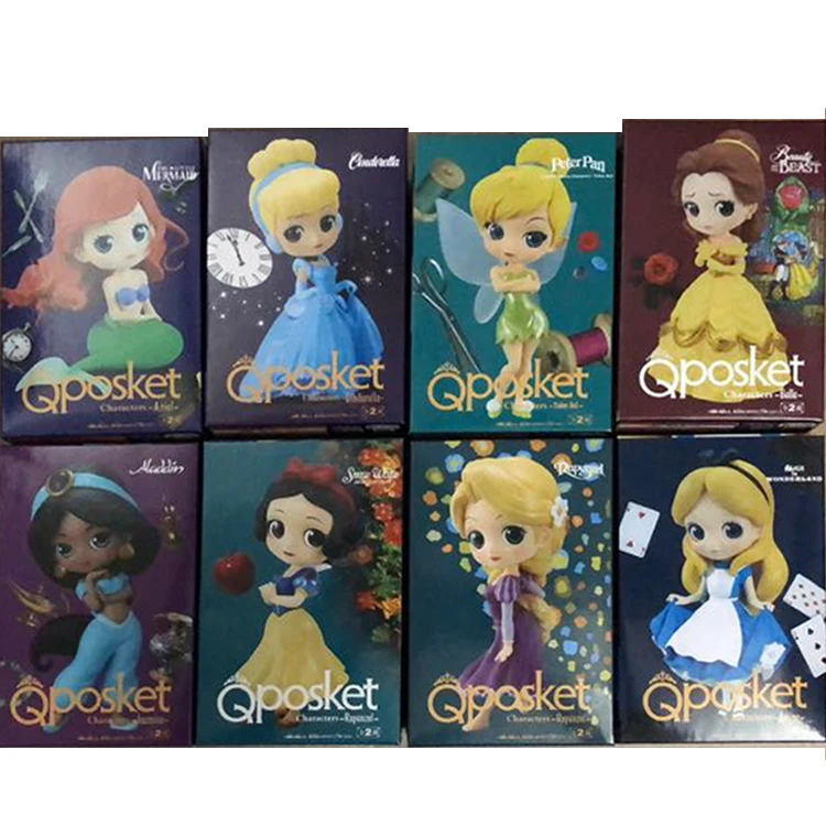 Qposket Princess Cinderella Belle Alice Elsa Anna Harley Quinn Ariel ...