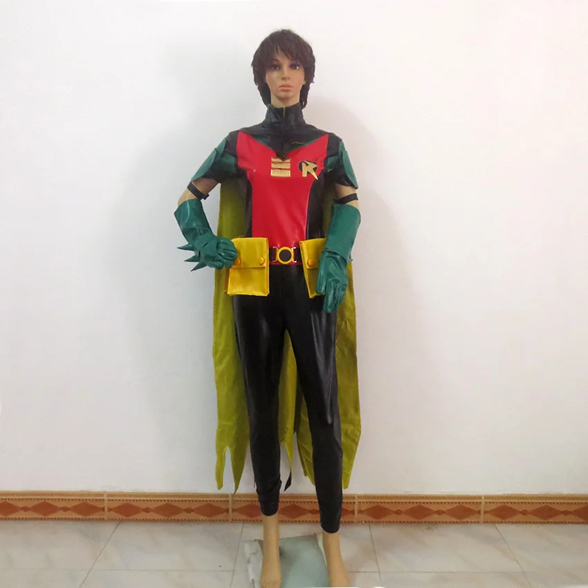 Tim Drake Red Robin Christmas Halloween Uniform Outfit Cosplay Costume ...