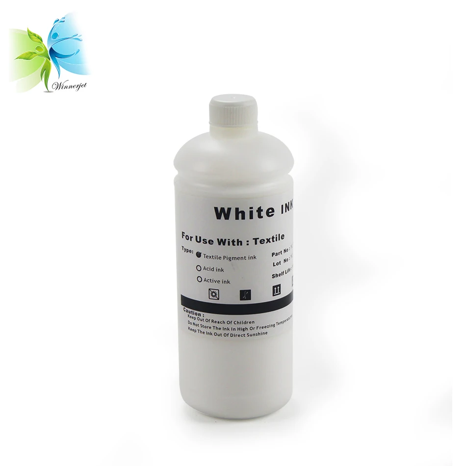 1 litro de tinta textil blanca (DTG) + 2 chips blancos para impresora Epson F2000|Kits de ...