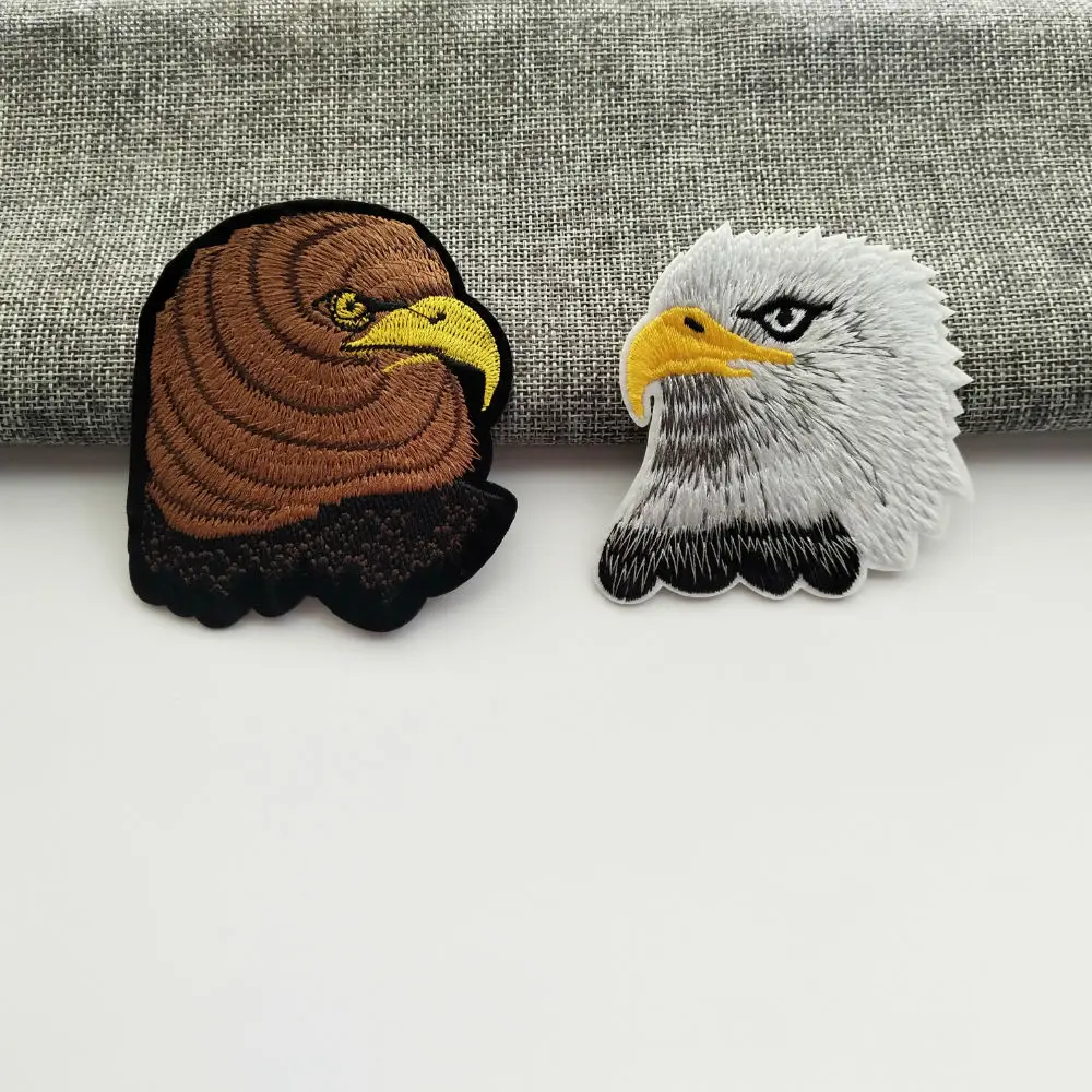 1Pair-Eagle-Applique-Embroidered-Iron-on-Patches-For-Clothes-bag-Cap ...